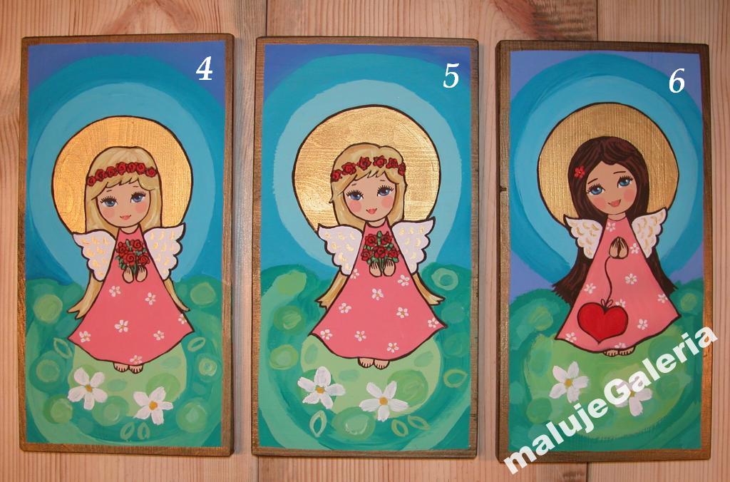 e-maluje Anioły, obrazy na desce i płótnie, piszę Ikony: Aniołki z ...