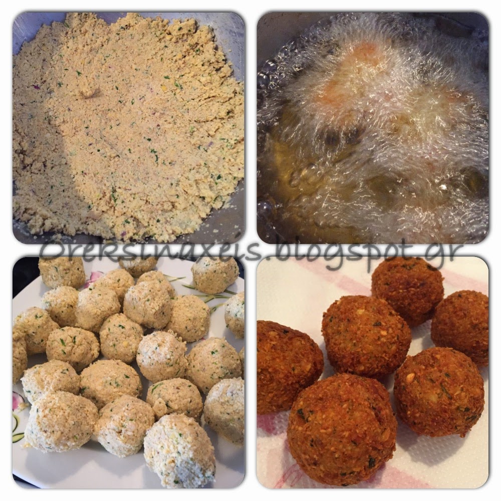 Falafel με πιτες και sauce γιαουρτιου