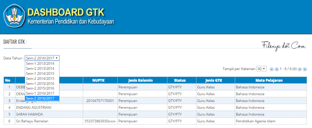 5 Langkah Cek Data Guru Pada Dashboard GTK | FileNya