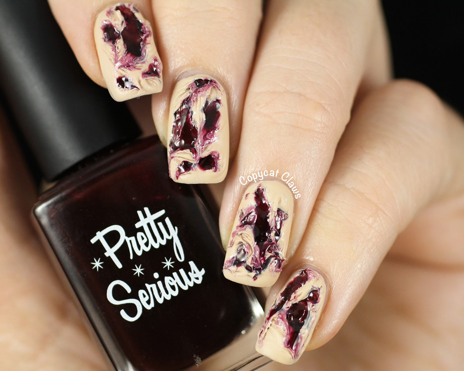 Copycat Claws: Torn Flesh Nail Art and Pretty Serious Love Bite