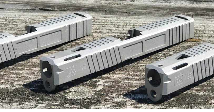 Media blasted Gun Slides by A.M.F. Defense