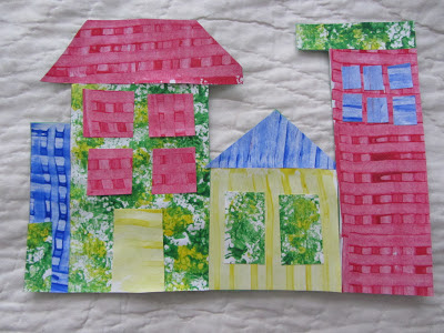The Unlikely Homeschool: Art Lesson: Textured Houses