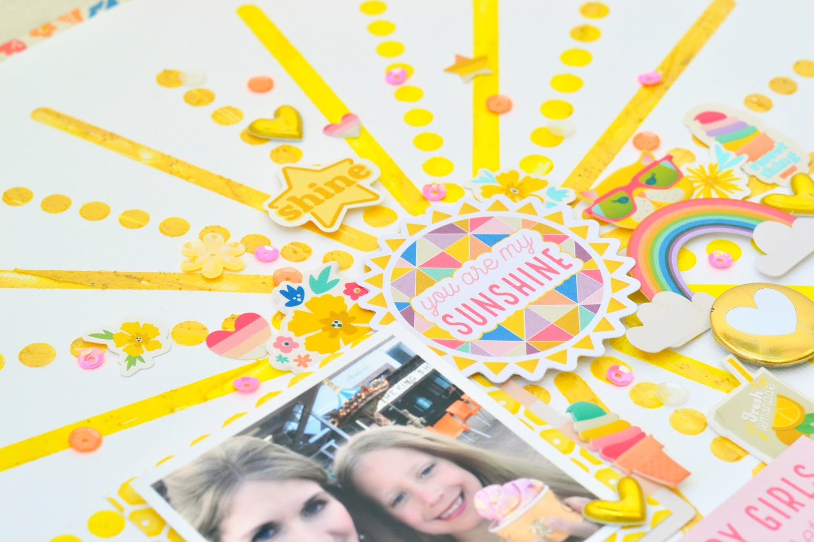 Silhouette UK: You are My Sunshine Layout | Using a Stencil