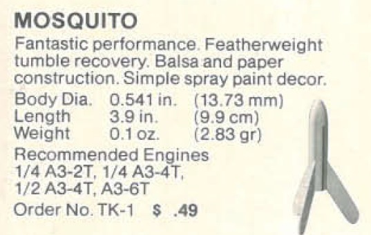 SpaceModeling: Estes Mosquito ( #0801) Building Notes and Finished ...