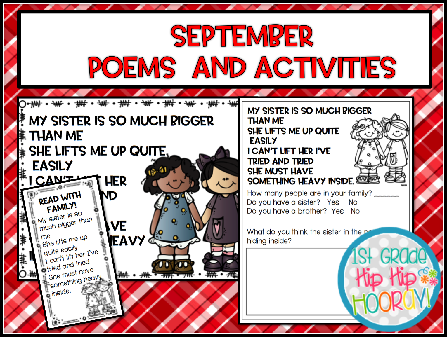 1st Grade Hip Hip Hooray!: September Poems
