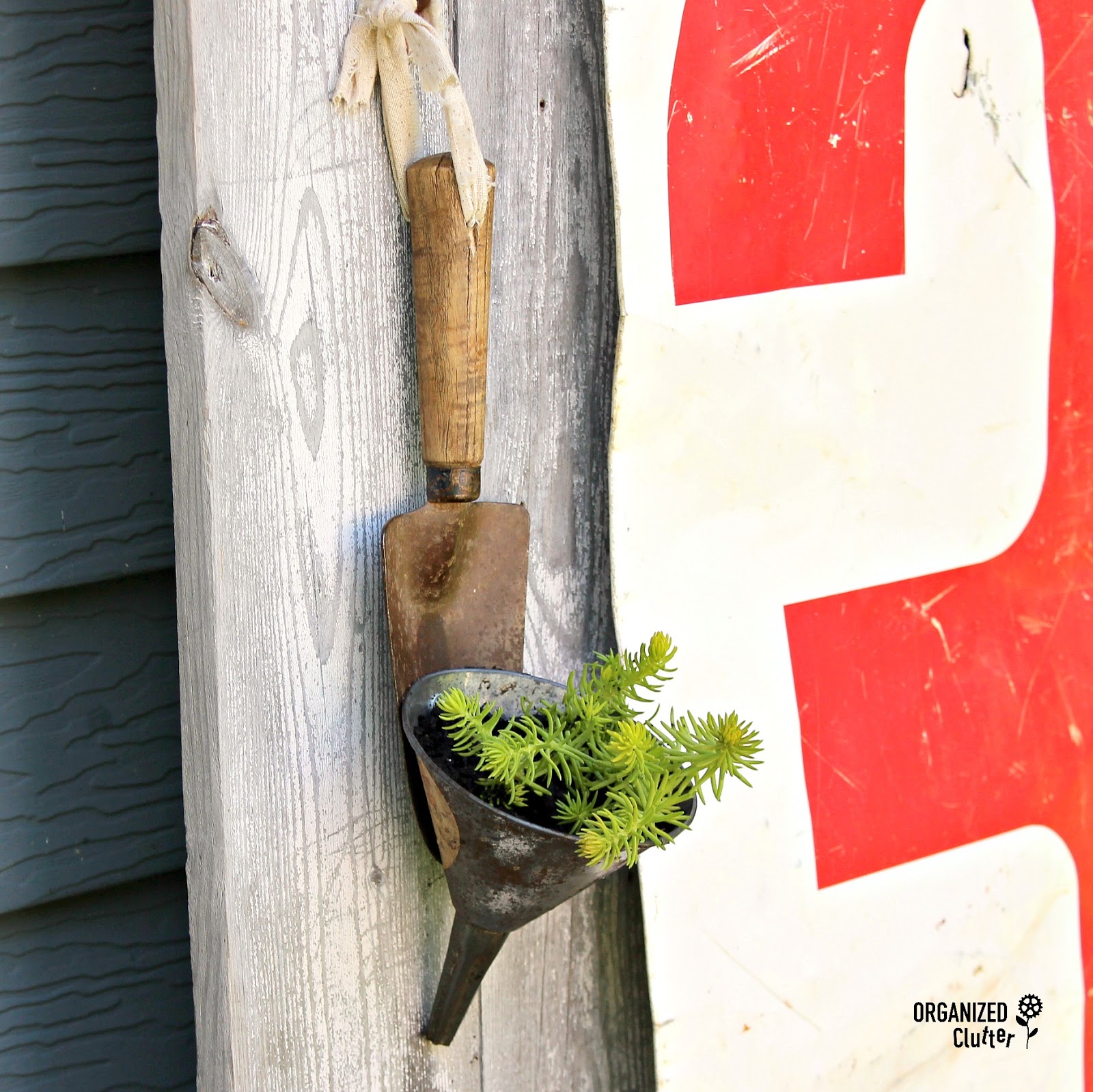 A Funnel Planter from Garage Sale Finds & Other Funnel Ideas ...