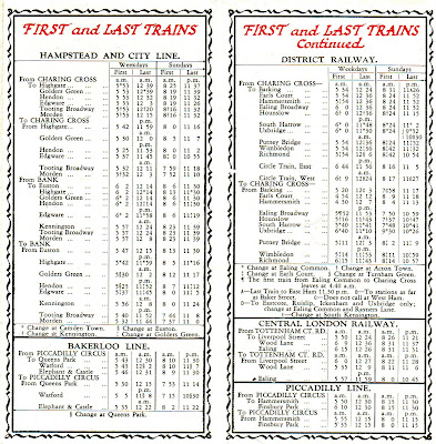 Histoire et chronologie des plans du métro de Londres: 1928