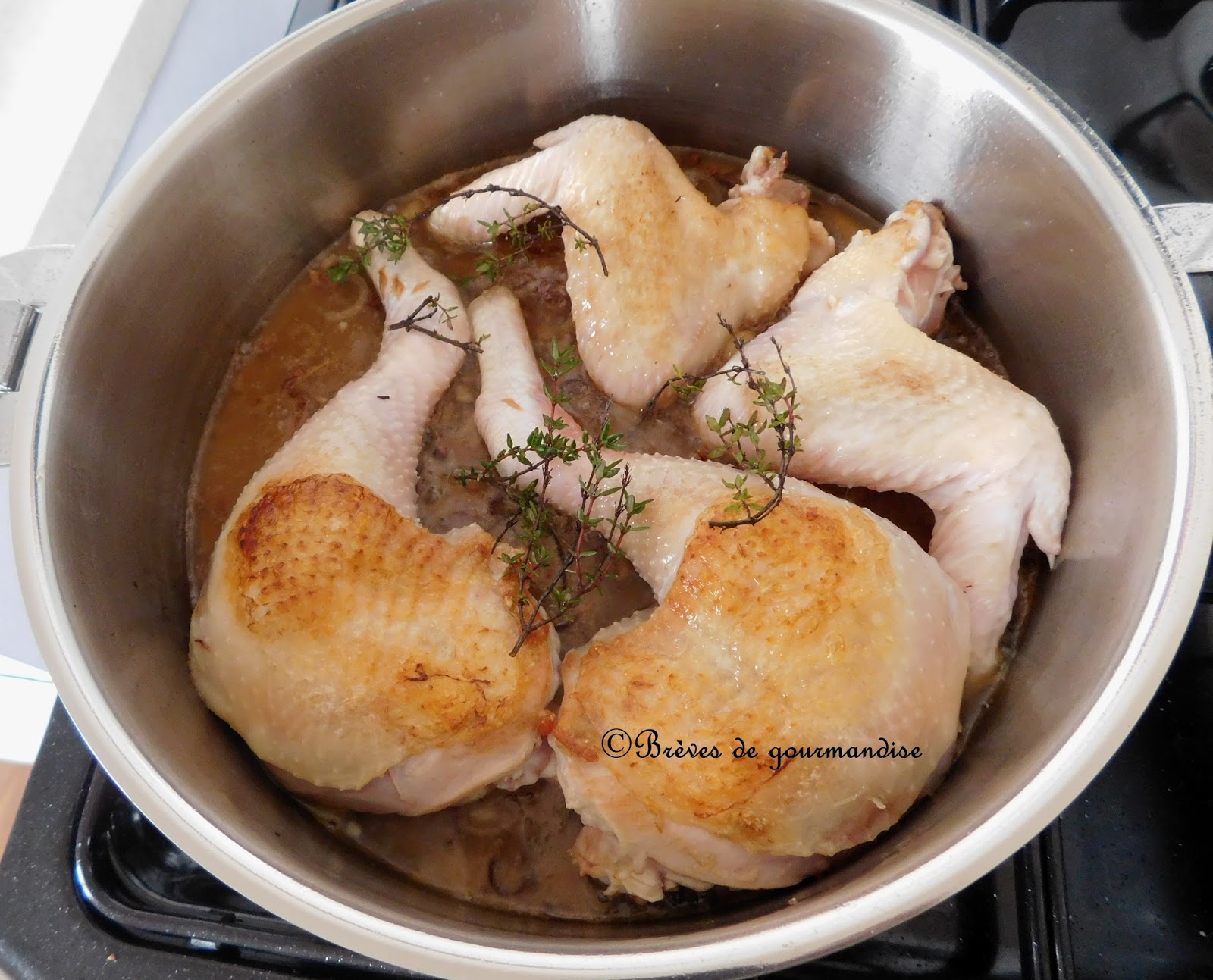 Brèves de gourmandise: Poulet au riesling et aux girolles