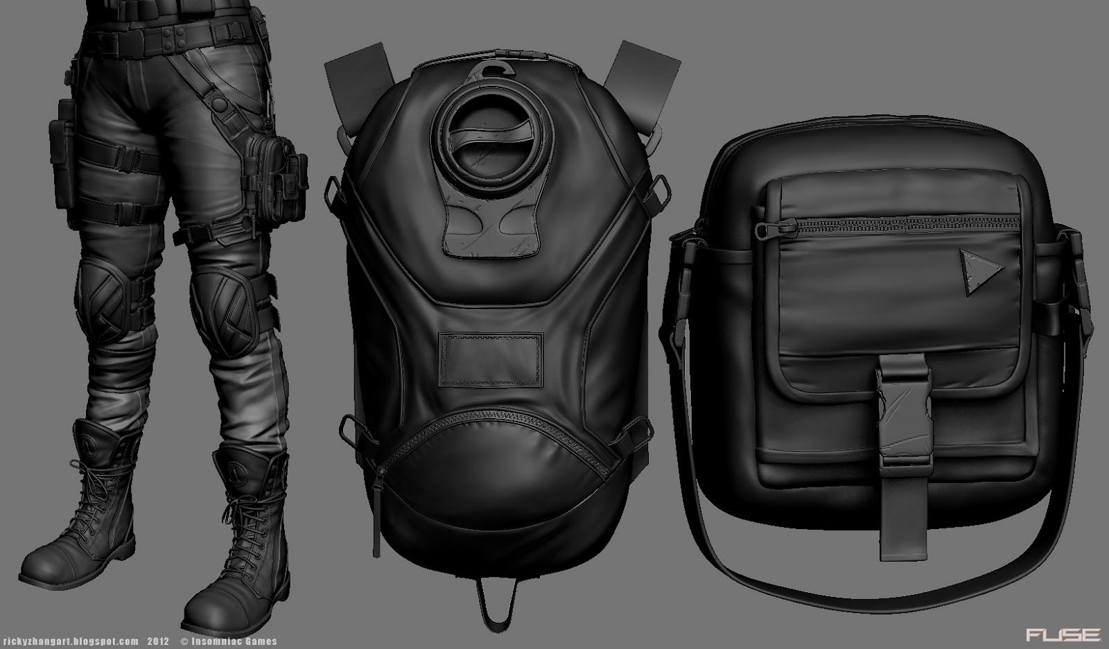 Ricky Zhang Art: Fuse (Overstrike) Character Assets 2011-2012