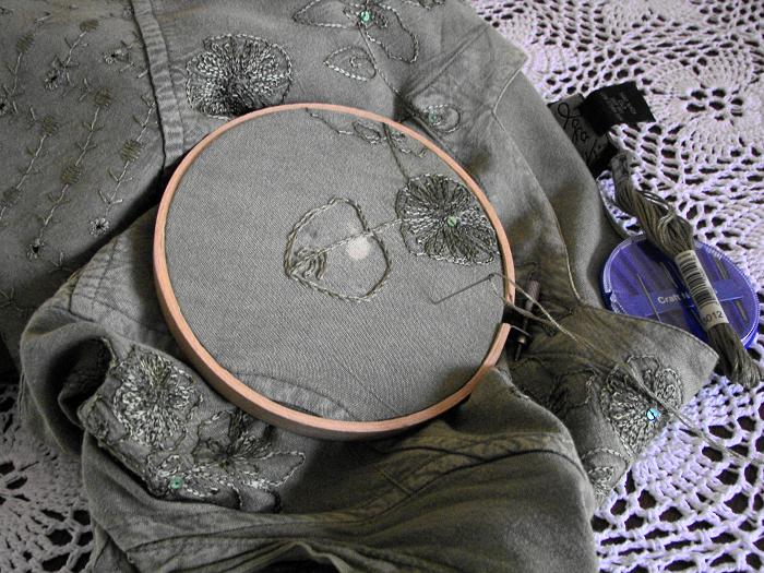 ...How to mask a stain with embroidery... |Affectioknit
