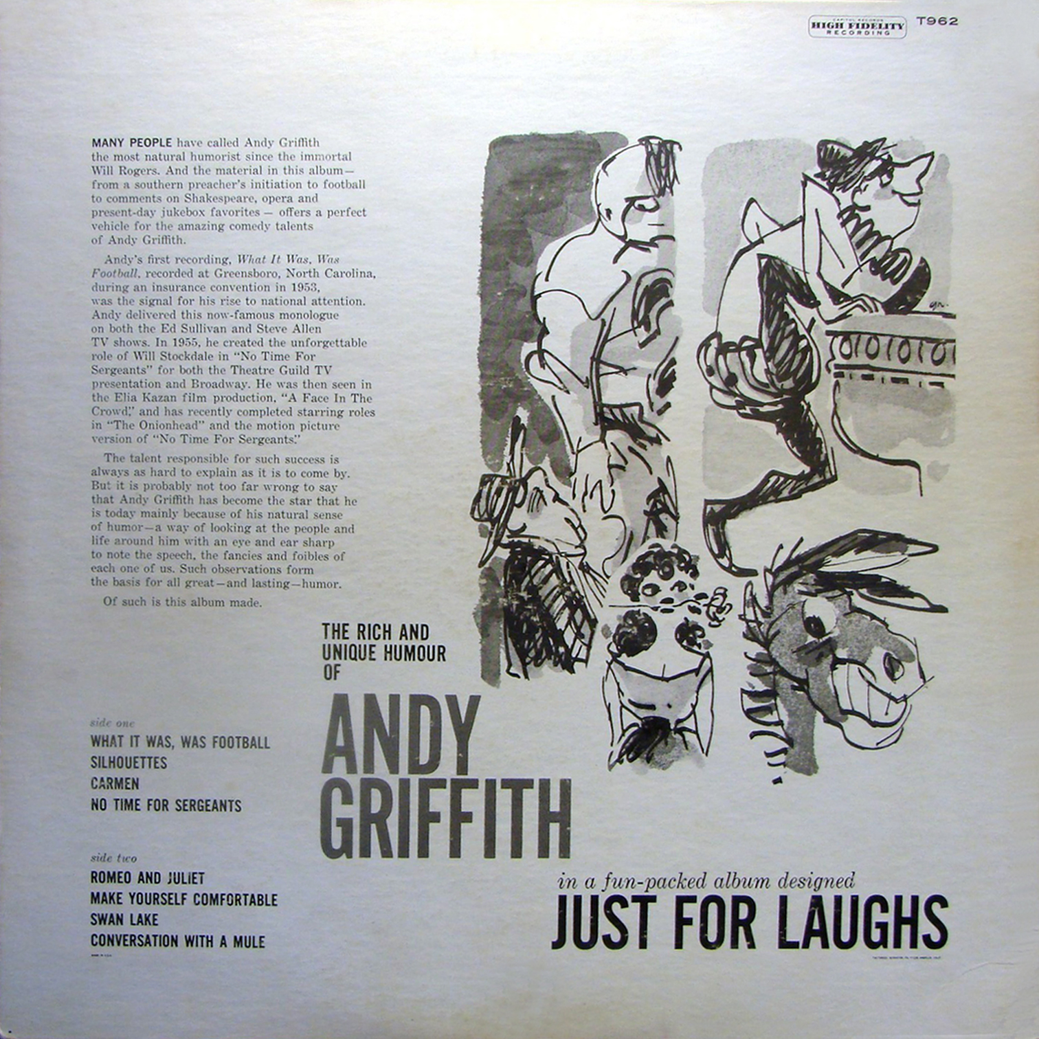 Vintage Stand-up Comedy: Andy Griffith - Just For Laughs 1958