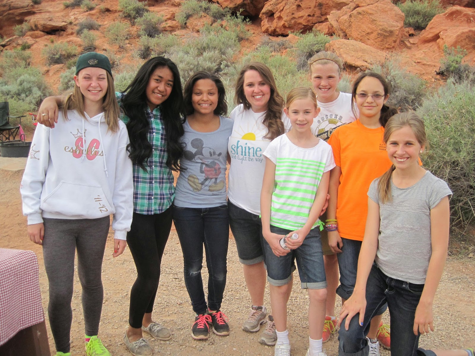 the call family: The time we took our Young Women's group camping.
