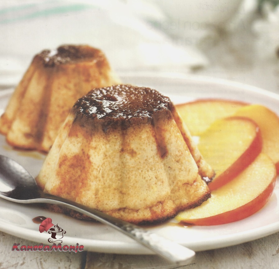 Flan de manzana y galleta - Cocina con Miguel Monje