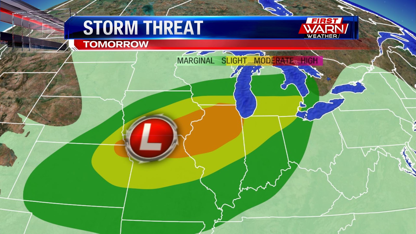 First Warn Weather Team: Severe Weather Threat Tomorrow