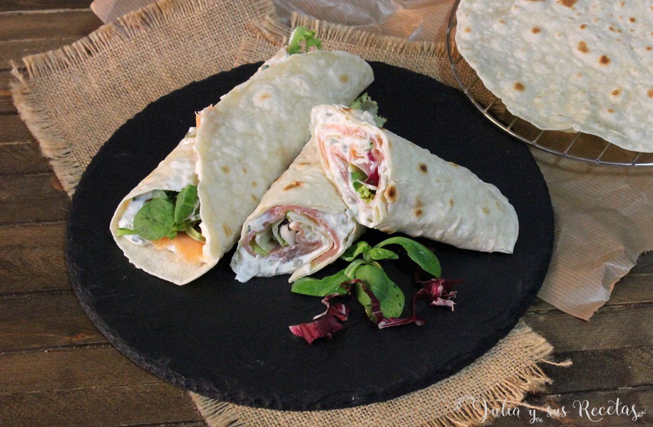 JULIA Y SUS RECETAS: Wraps de salmón ahumado