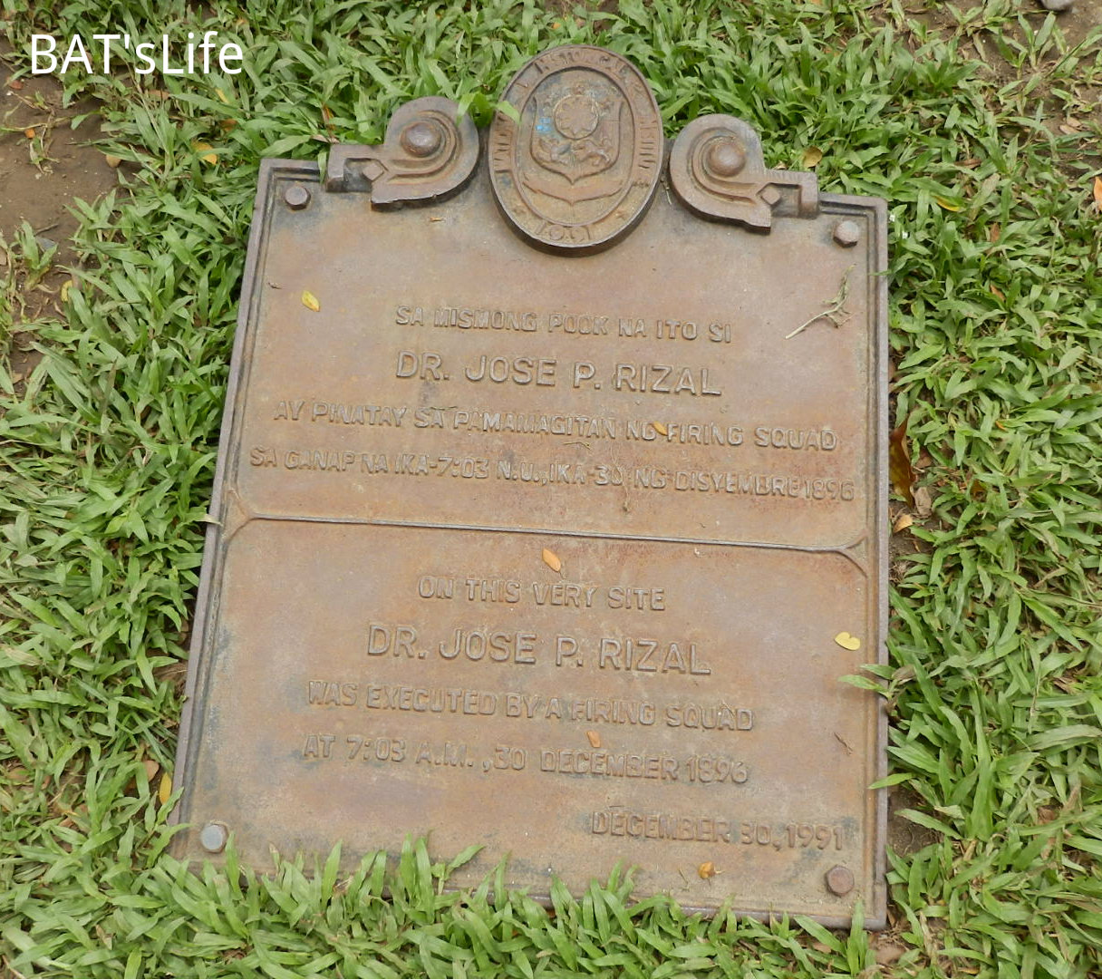 The Exact Place of Jose P. Rizal's Execution