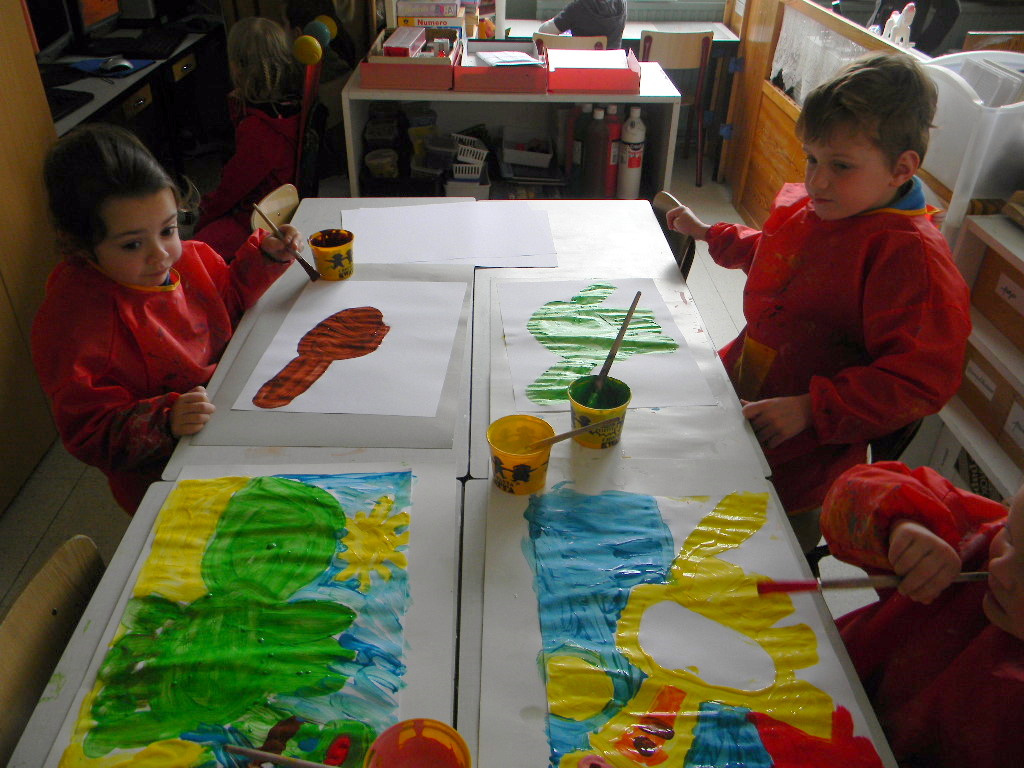 3de kleuterklas - Sint-Lodewijk: SCHILDEREN MET TEMPERA - VERF