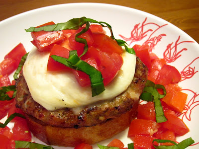 One More Taste: Open-Faced Bruschetta Burgers