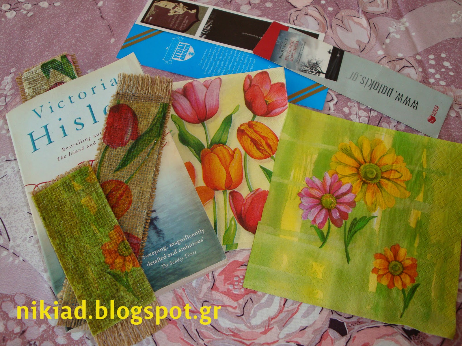 Χειροτεχνήματα: Ντεκουπάζ σελιδοδείκτες / Decoupage bookmarks