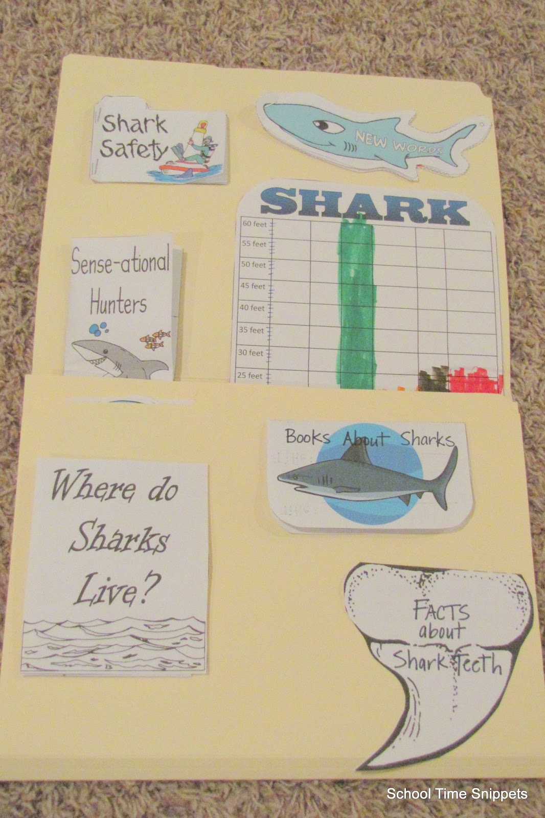 Make Your Own Shark Lapbook | School Time Snippets
