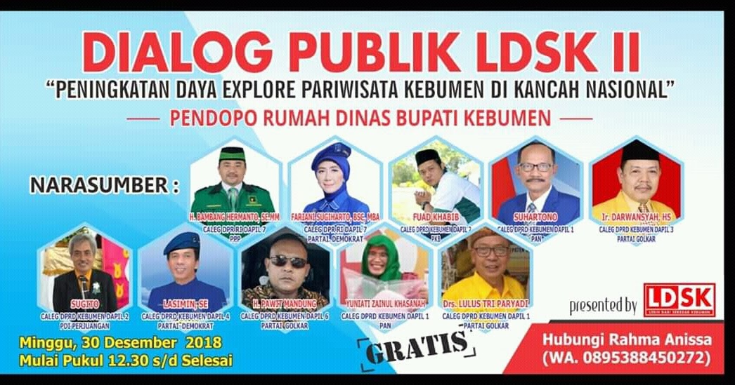 Catat!!. Ini Daftar Nama-nama Narasumber DIALOG PUBLIK LDSK 2