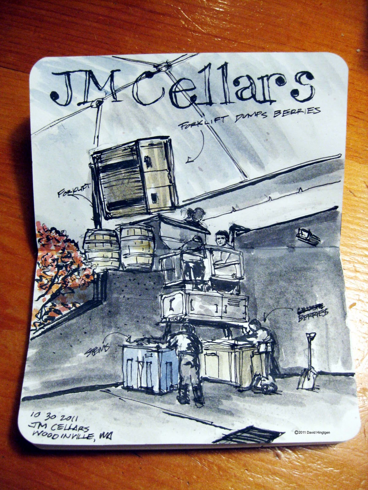 Urban Sketchers Seattle: JM Cellars Woodinville, WA