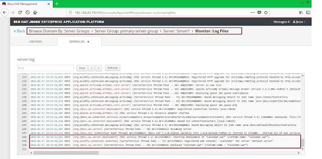 MiddlewareBox: JBoss EAP 7 - DOMAIN DEPLOYMENT - GUI CONSOLE MODE.