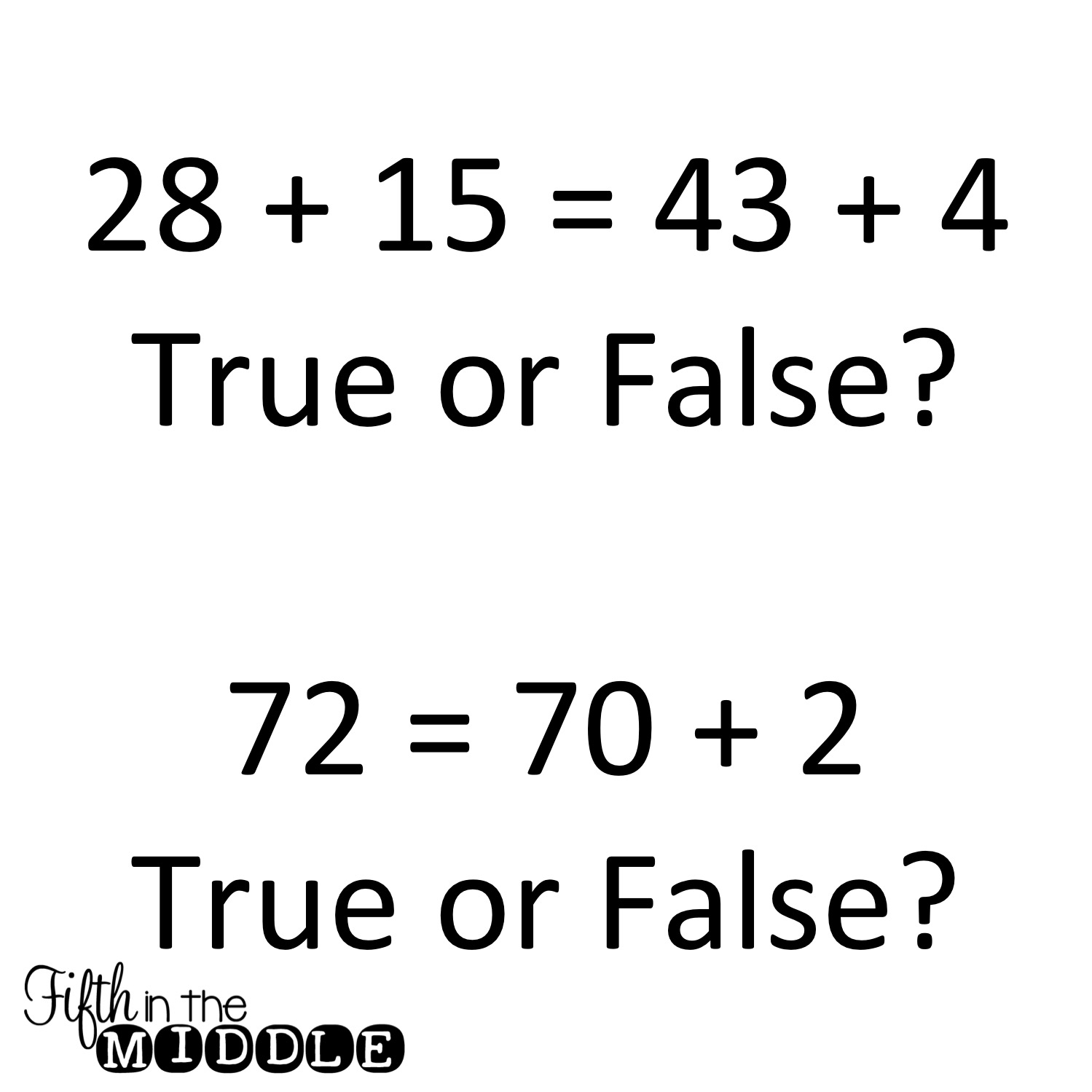 Five-Minute Math Fillers | Fifth in the Middle