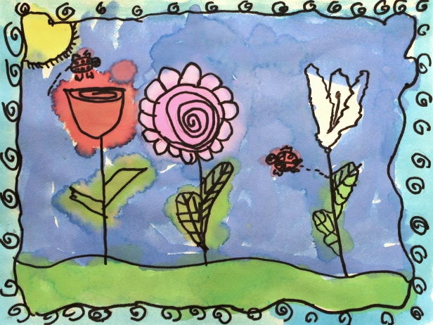 The Elemental Art Room: K and 1st Spring Watercolors!