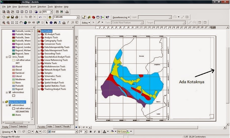 Membuat Frame Layout Peta di ArcGIS ~ Air Itu Mengalir