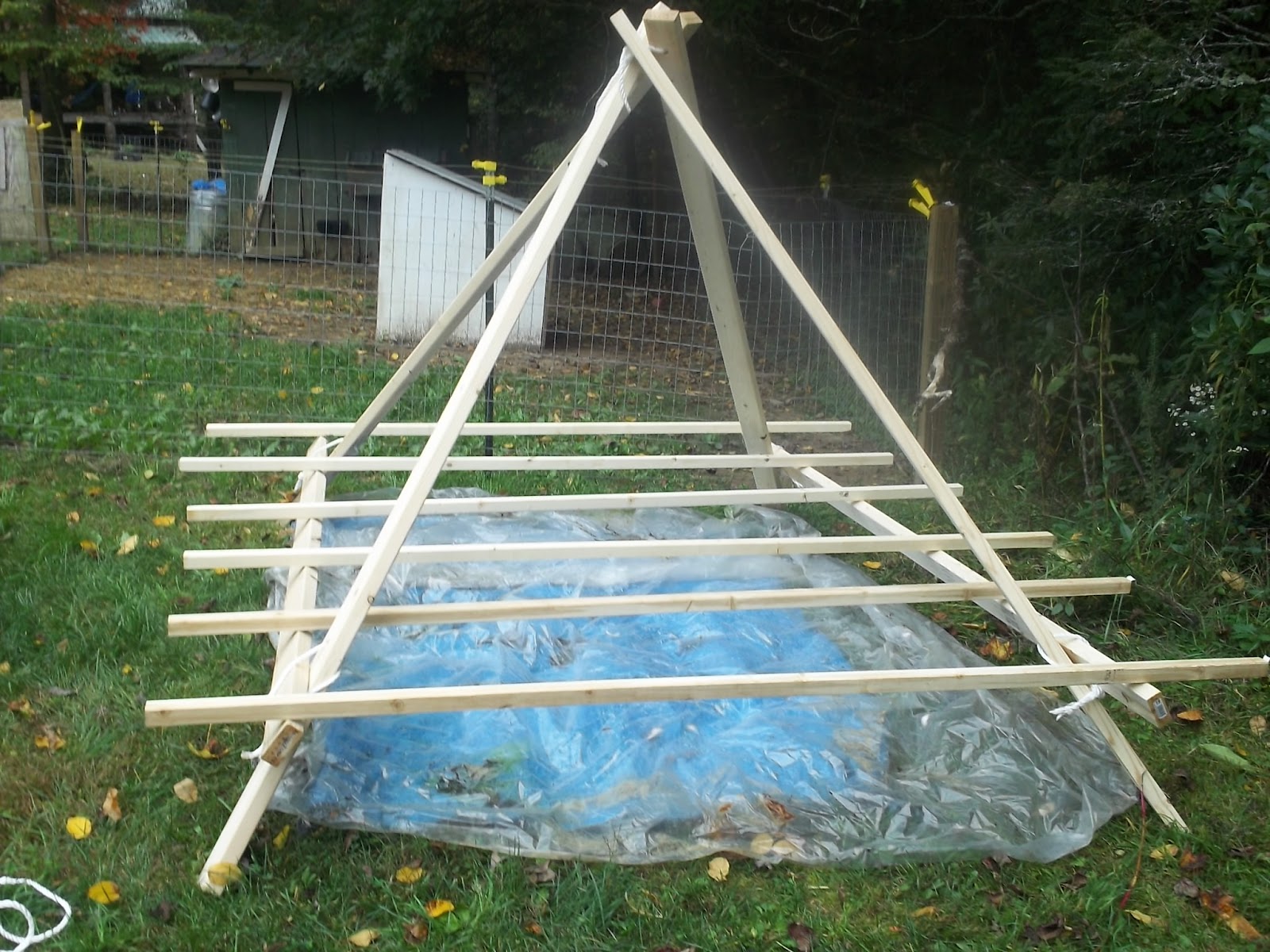 Homemade Hay Stack - Temporary Hay Storage