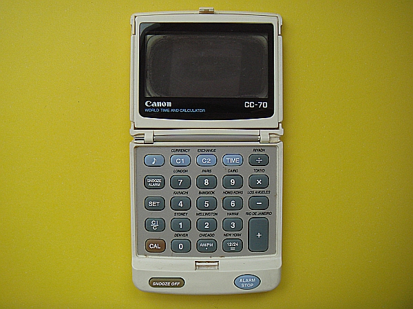 BugWorkShop - 甲蟲工作室: Canon（佳能）CC-70 世界時鐘計算機（World Time and Calculator）拆解