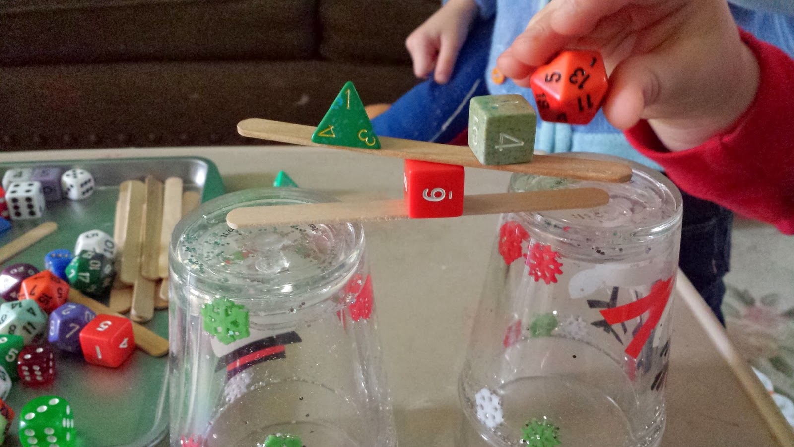 Munchkin and Bean: Learning to Balance with Dice
