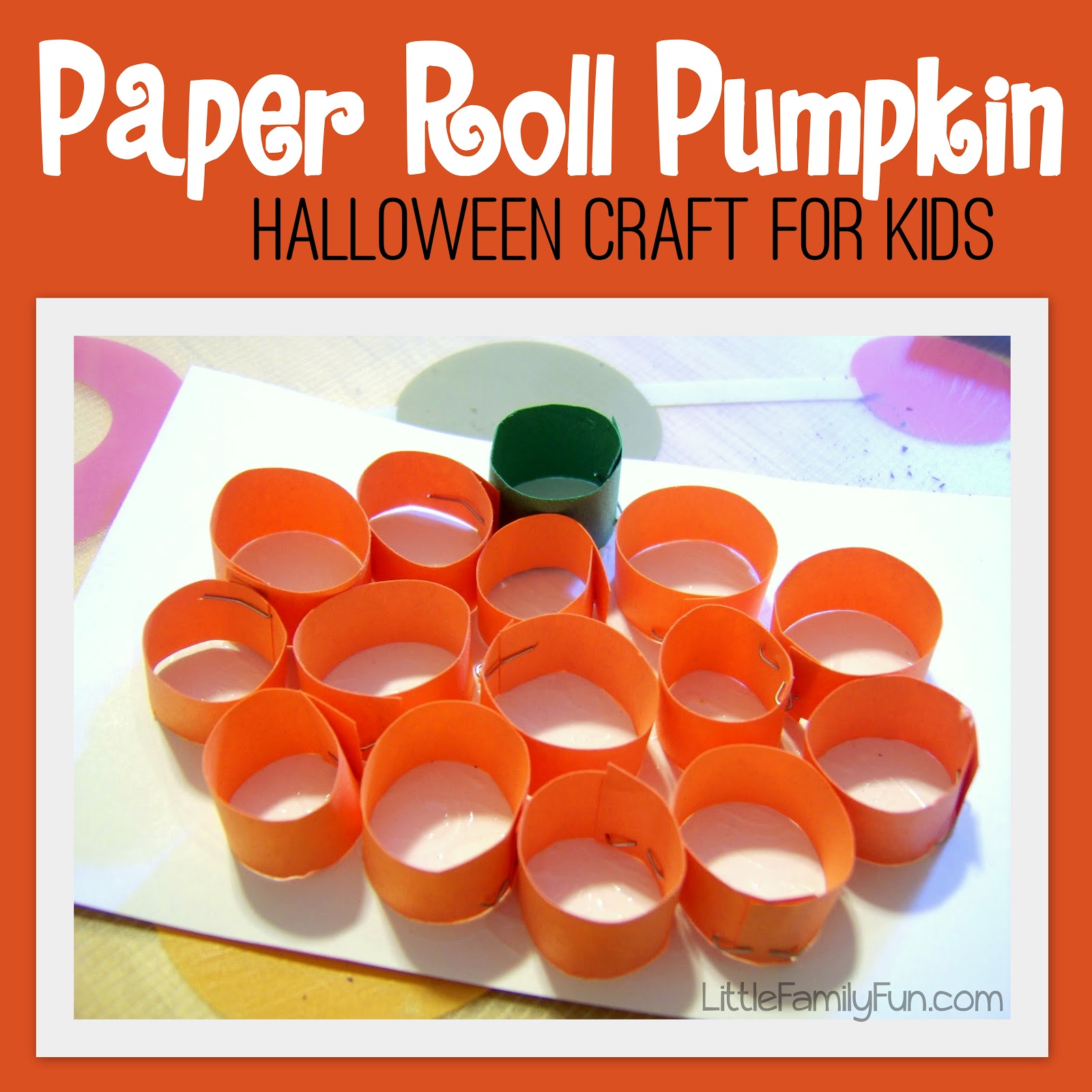 Little Family Fun: Paper Roll Pumpkin