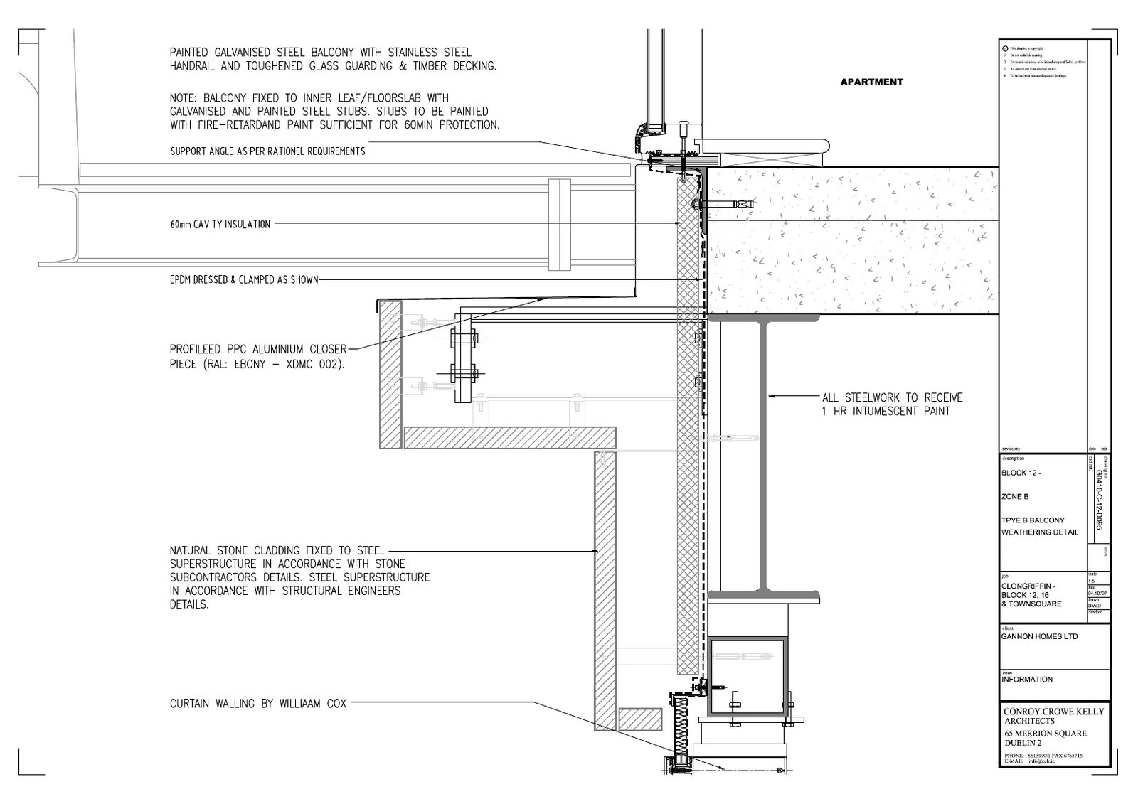 Portfolio Drawings and Images: Block 12 Clongriffin: Various Sections ...