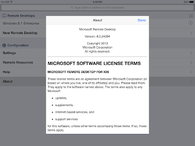My Tech Sharing: Remote Desktop Client for Apple's iOS - First Look