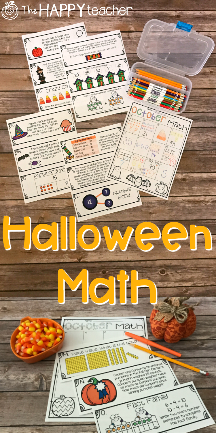 October Math: Halloween Math Problems | TheHappyTeacher