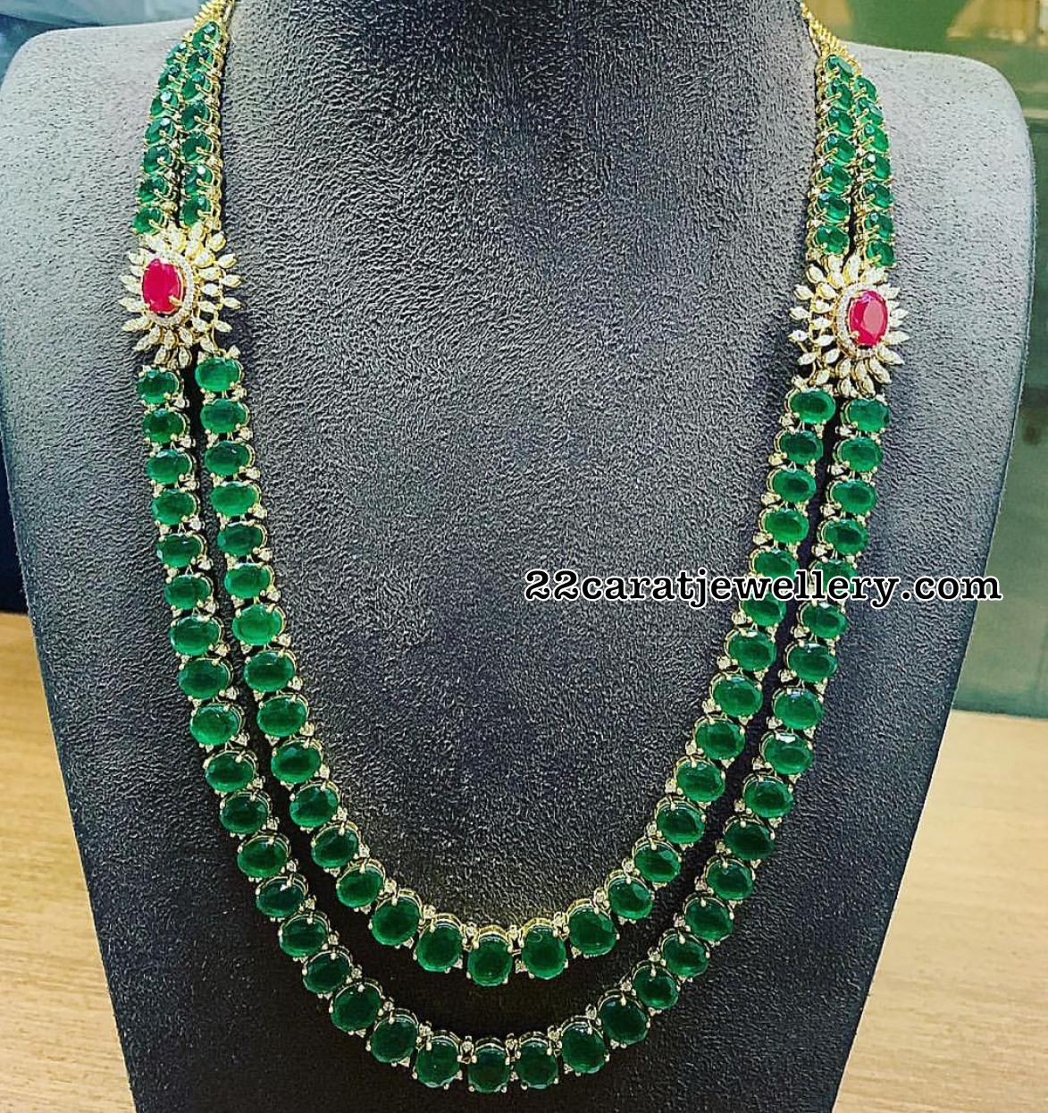 Emerald Sets by Satyanarayana & Sons - Jewellery Designs