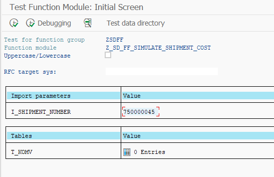 SAP ABAP Central: Simulate Shipment Cost (VT02N) – Using Function Module