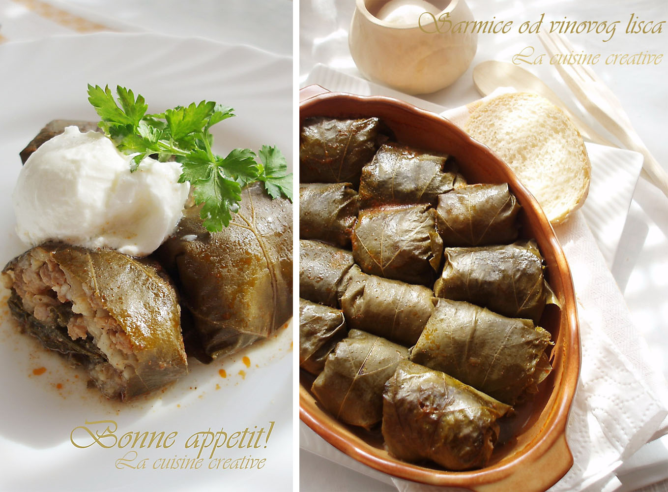 La cuisine creative: Sarmice od vinovog lisca