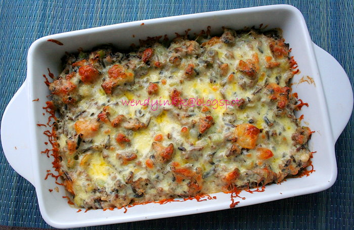 Table for 2.... or more: Cheezy Baked Wild Rice Hotdish - Rice Week # 2