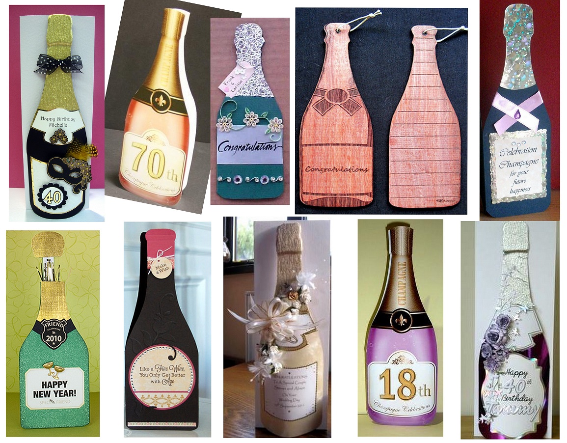 DIY Champagne Bottle Cards. With Template. | Oh My Fiesta Wedding!