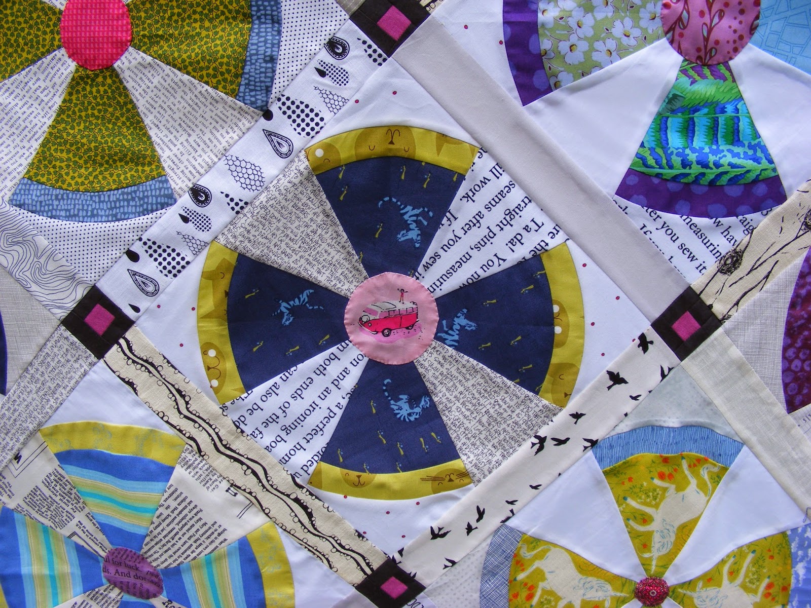 TIA CURTIS QUILTS: Steampunk quilt top