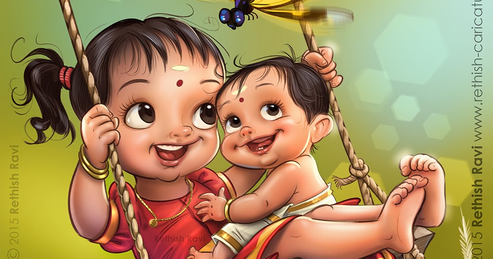 Top 102+ Cartoon images of onam - Tariquerahman.net
