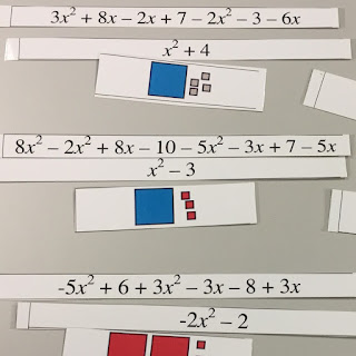 Engaging Math: Simplifying Expressions with Algebra Tiles Matching Cards