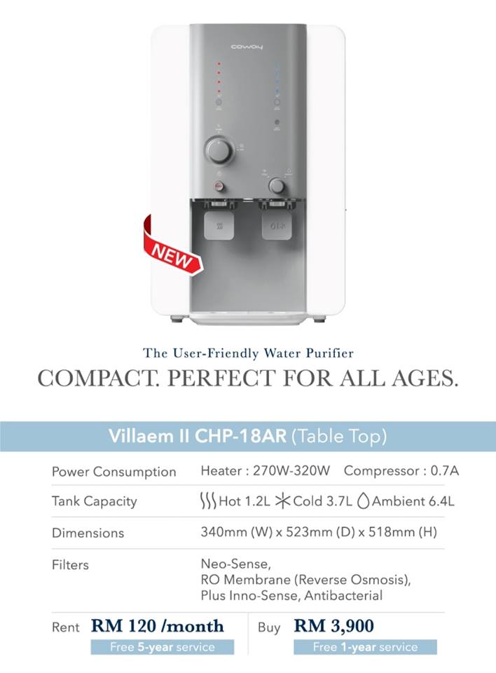 CowaySatu.com - Laman No.1 Pengguna Coway: Coway Villaem II Water Purifier