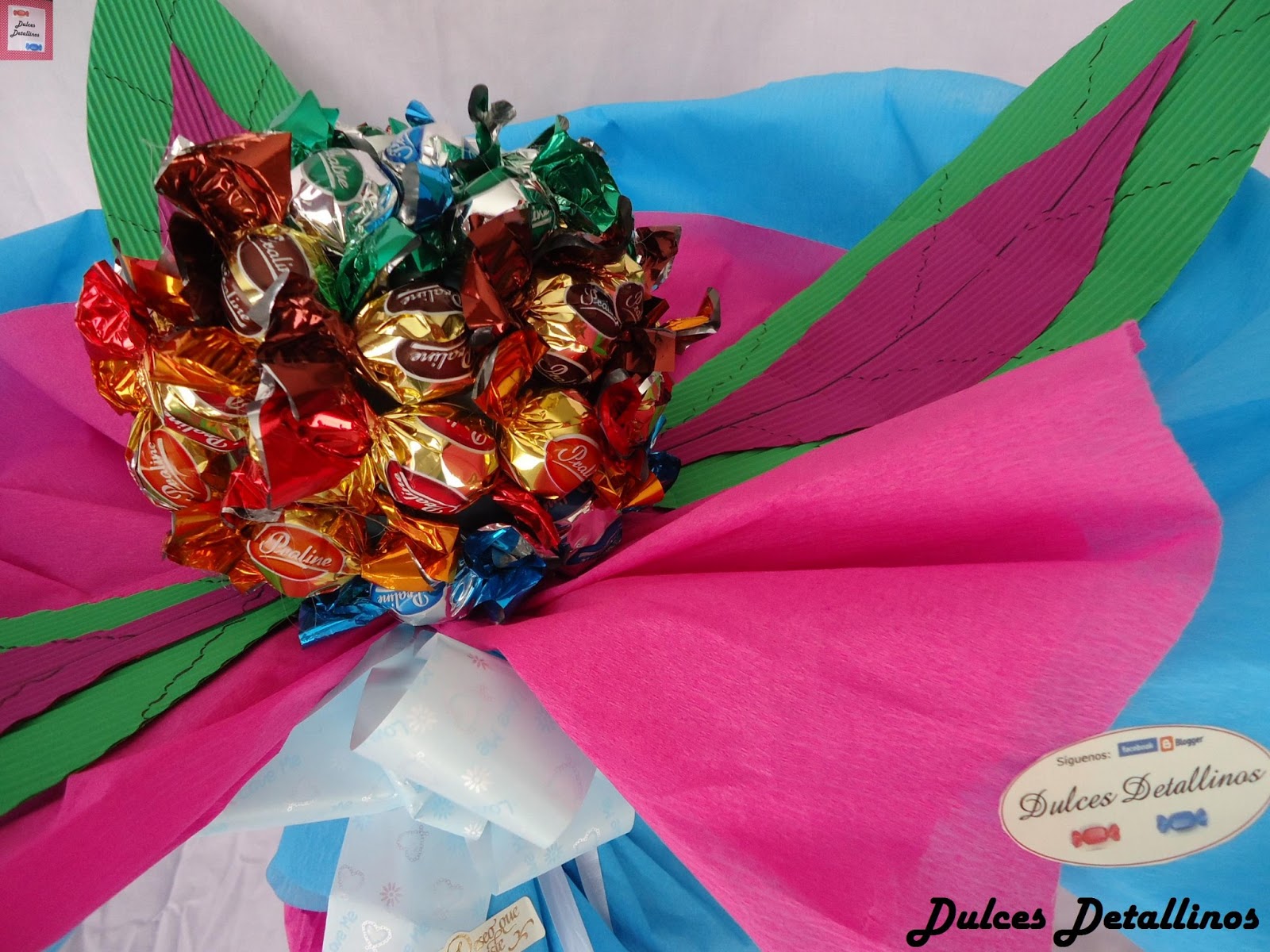 Dulces Detallinos: Ramo de Bombones Variados Con Aprox. 40 Unidades.