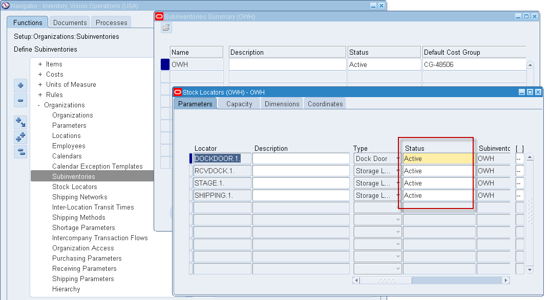 Oracle Applications Knowledge Sharing- Ajay Atre: WMS Material status ...