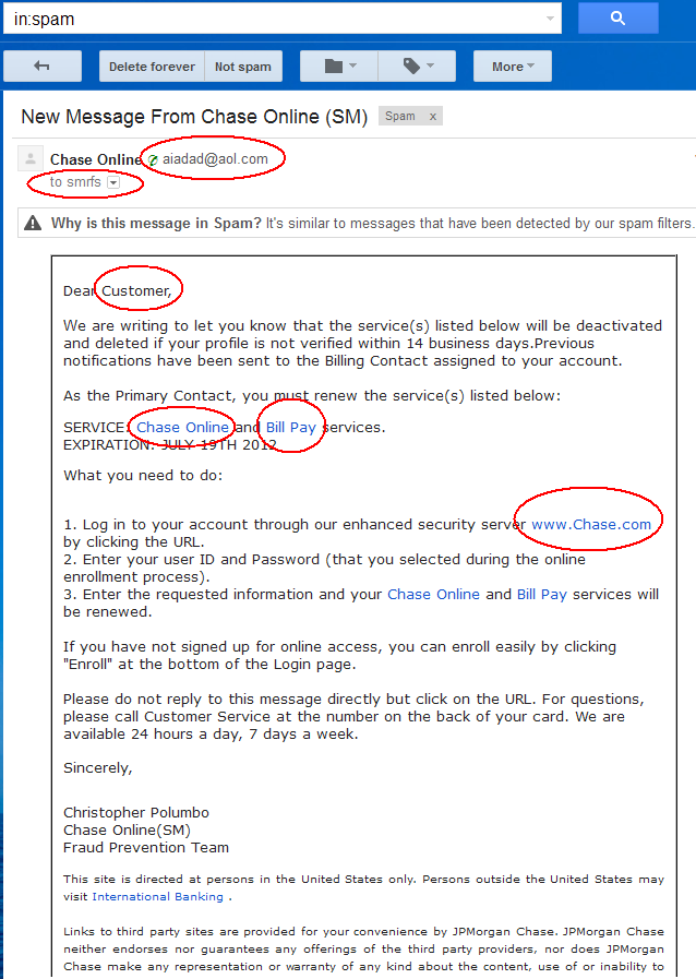 Oh, the humanity of it all!: Anatomy of a Phishing/Spam Email