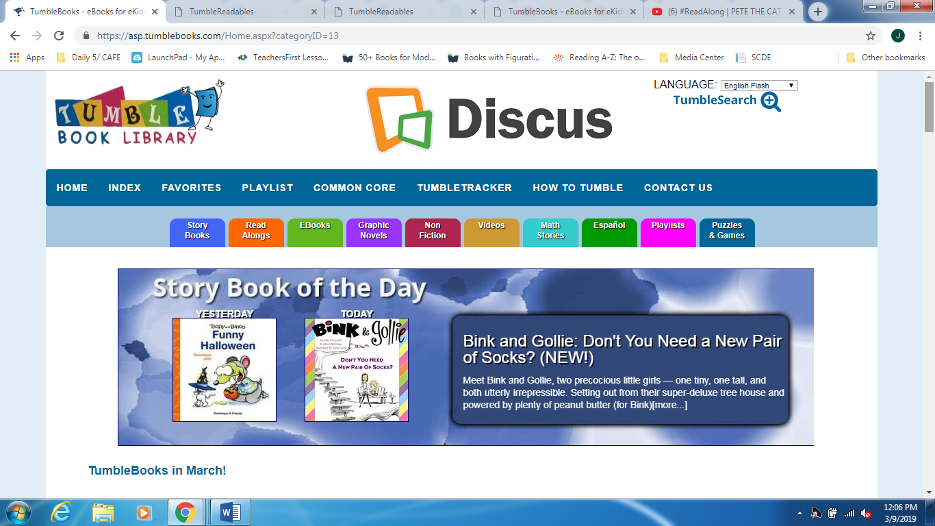 SC DISCUS in the Elementary Classroom & Library